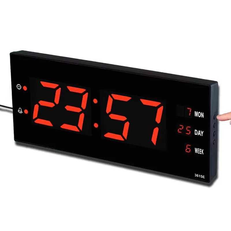 Ofertas en Reloj Digital Luz Led Pared Mural Iluminado Numeros Rojos