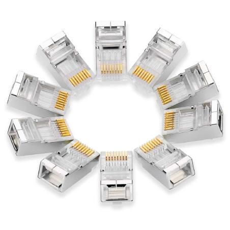 Ofertas en Conector Red RJ45 Metal Terminal Blindado Categoria 6 CAT6