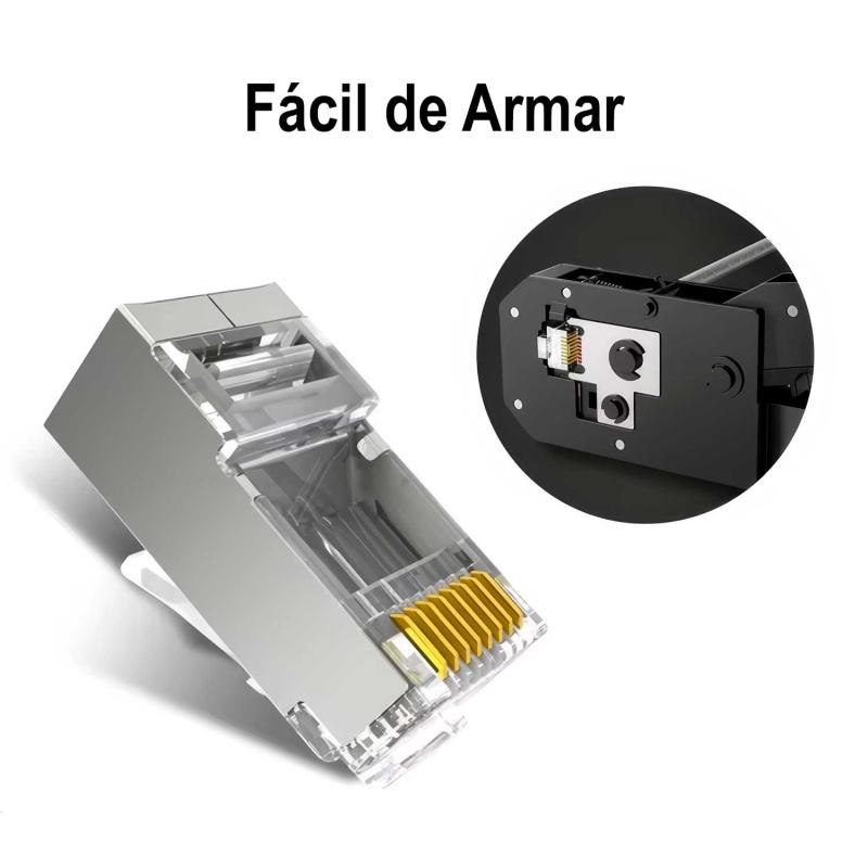 Ofertas en Conector Red RJ45 Metal Terminal Blindado Categoria 6 CAT6